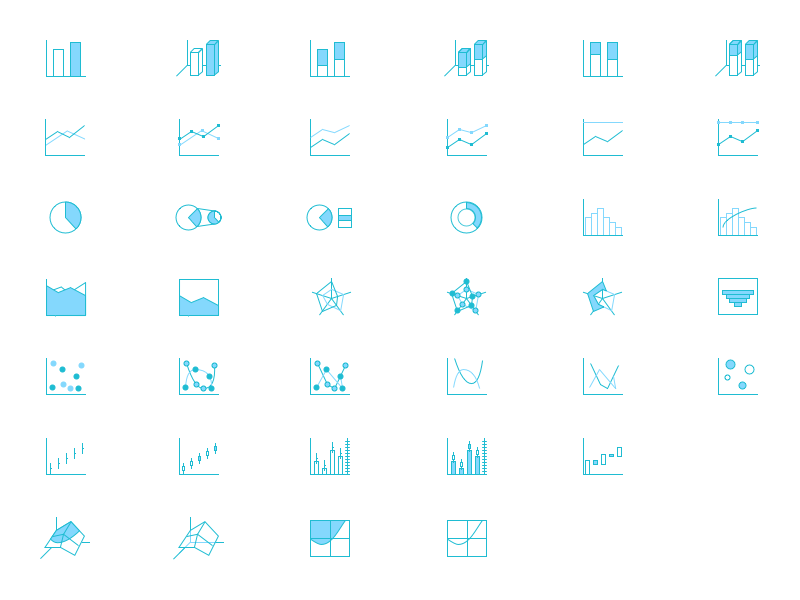 Charts Icons by Viktor Mayorov on Dribbble