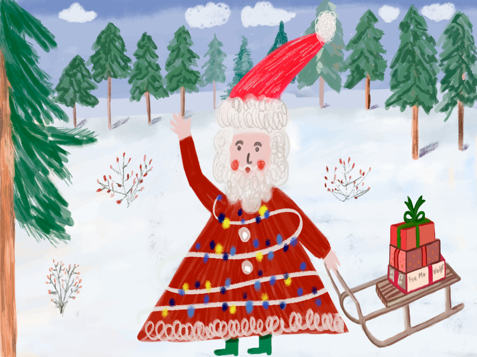SANTA WISH YOU MERRY CHRISTMAS! by Ann on Dribbble