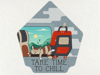 Take Time to Chill | Retro Badge Design with Textures by JeksonGraphics ...