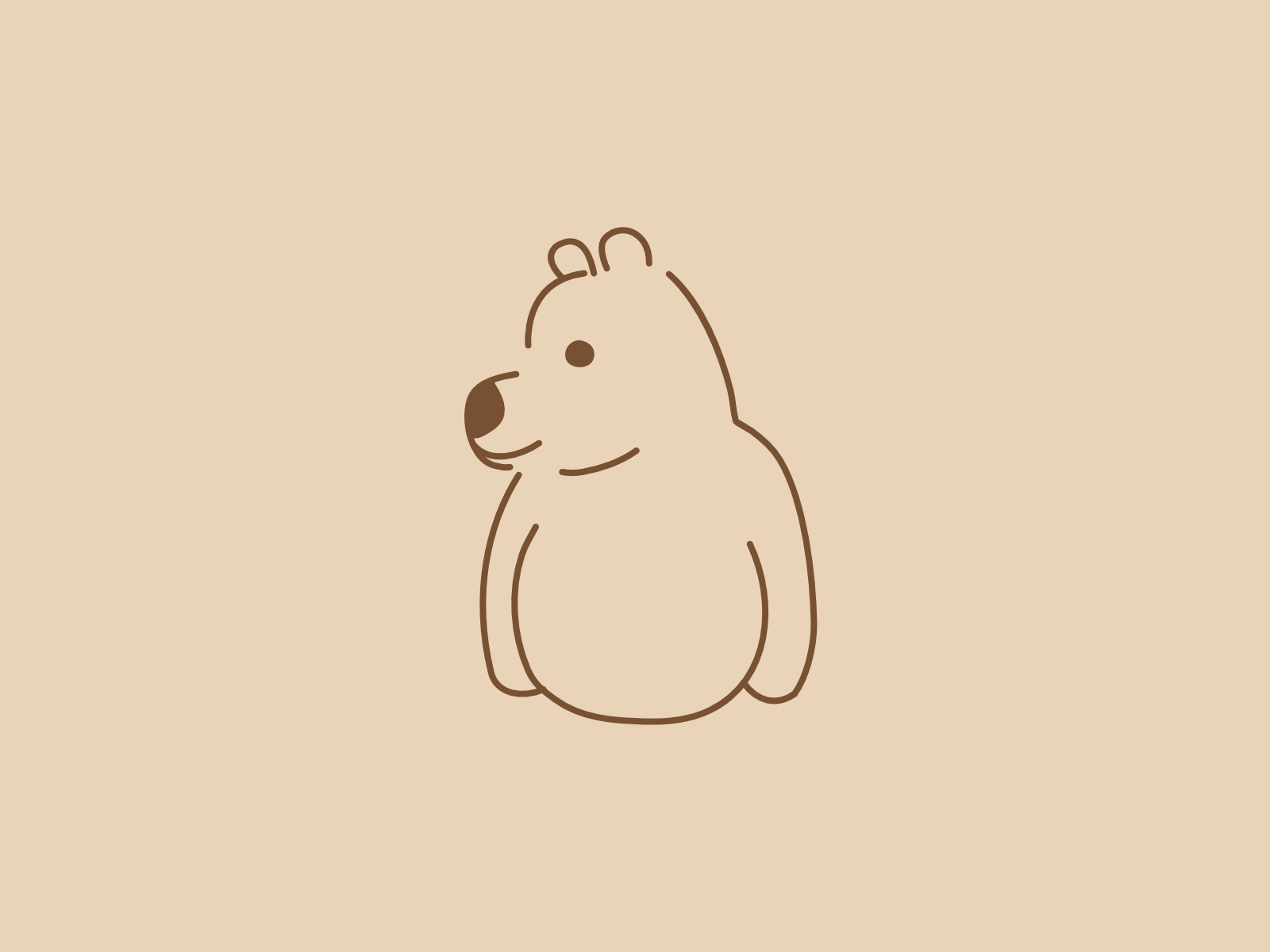 Bear Icon by Dhruw CK on Dribbble