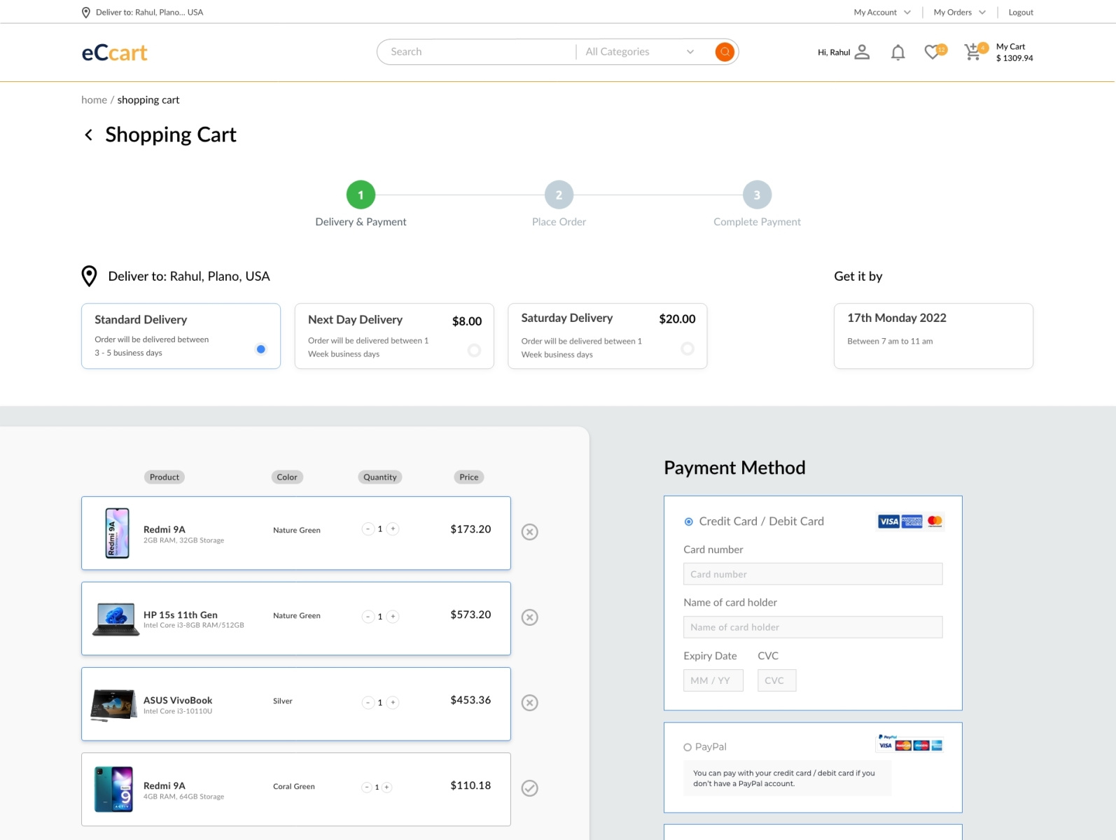Checkout Page by Sajjad Ali Khan on Dribbble
