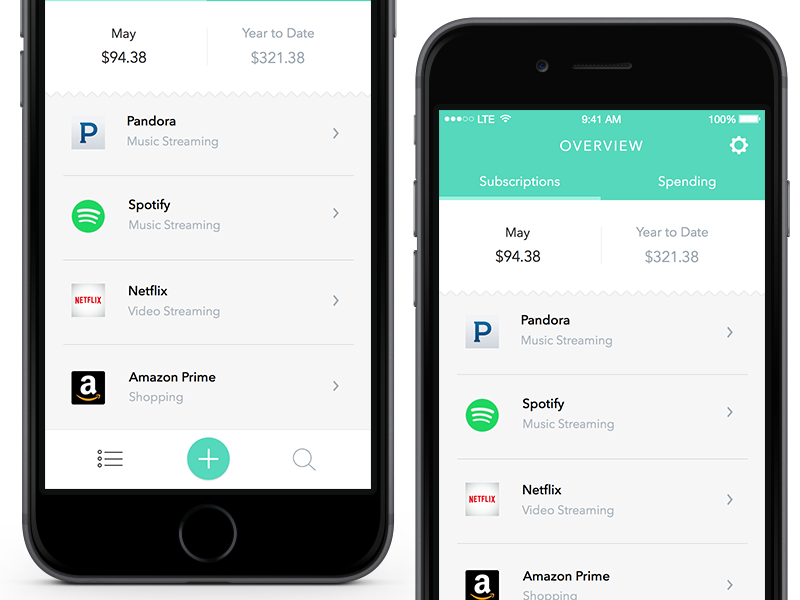 Subscription App UI by Jordan Samson on Dribbble