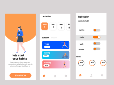Sports app design by shiran on Dribbble