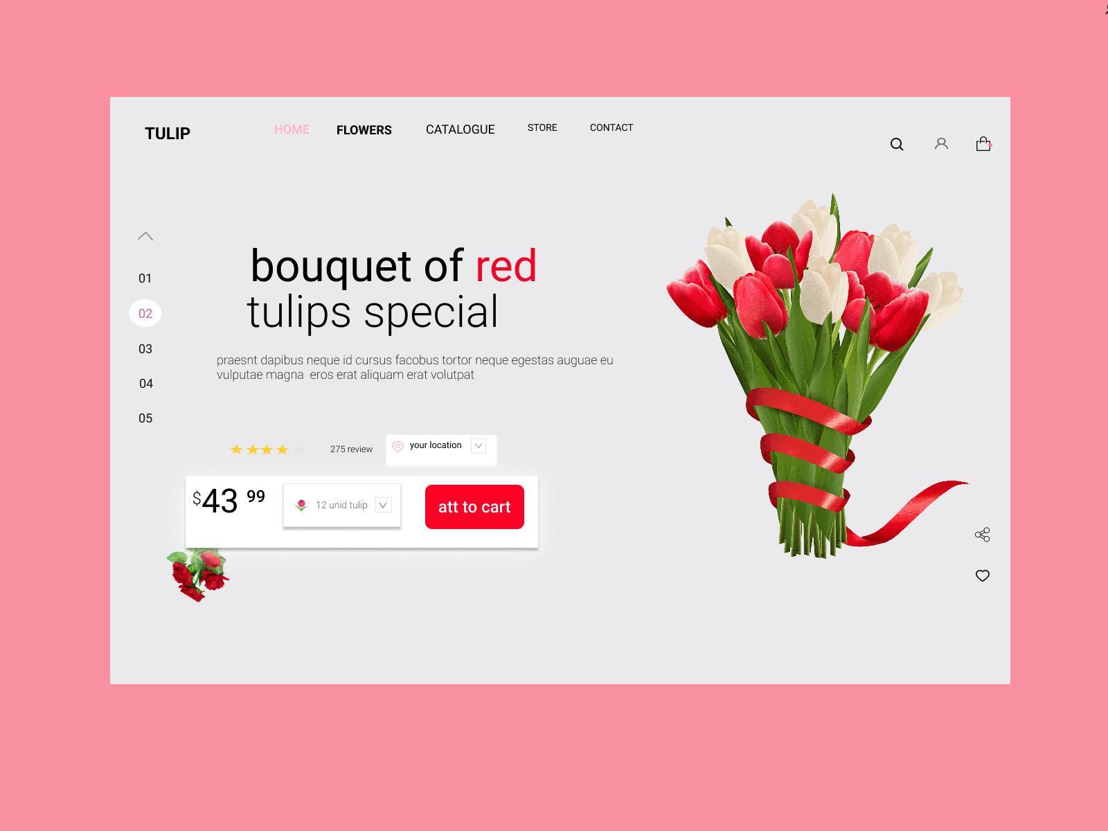 Website design for flowers by shiran on Dribbble