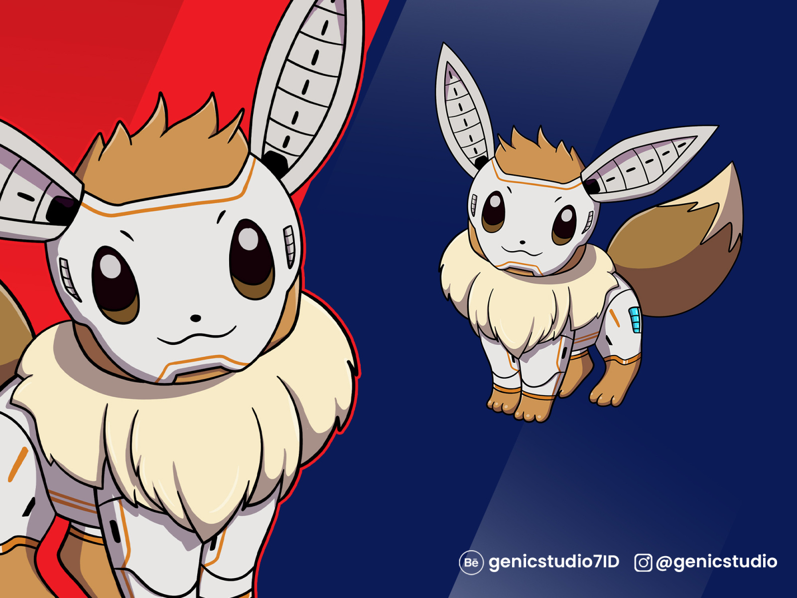 Eevee - Custom Cartoon character and mascot design by GenicStudio on ...