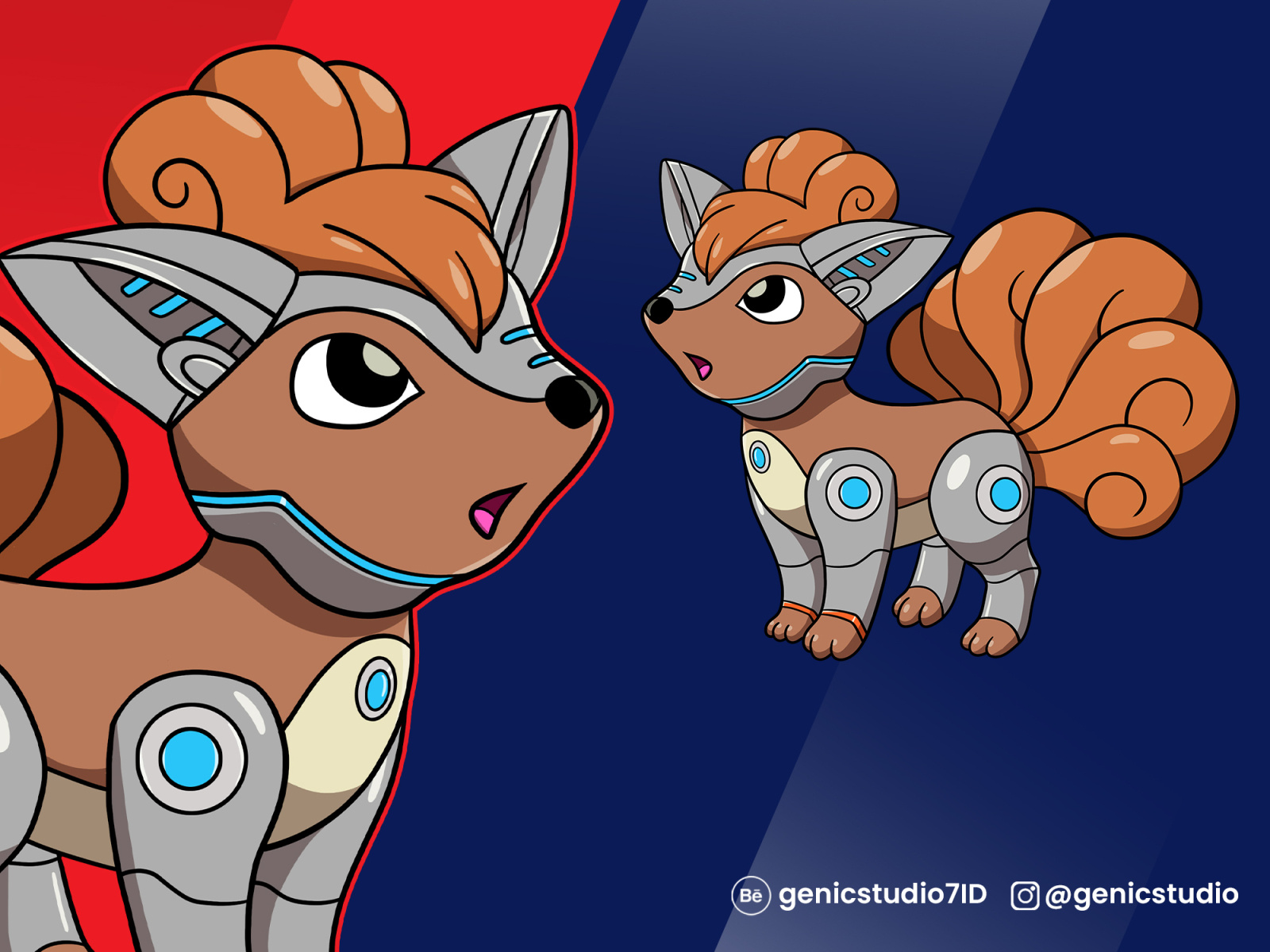 Vulpix - Custom Cartoon Character and Mascot Design by GenicStudio on ...
