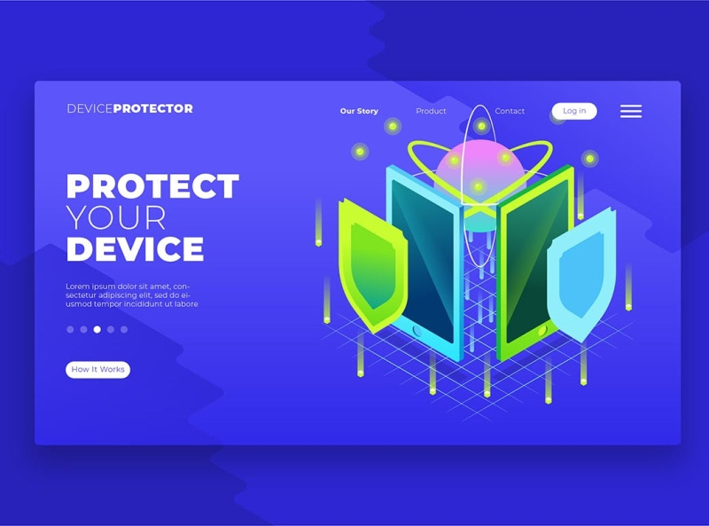 Security Software - Banner & Landing Page by Data Designs on Dribbble