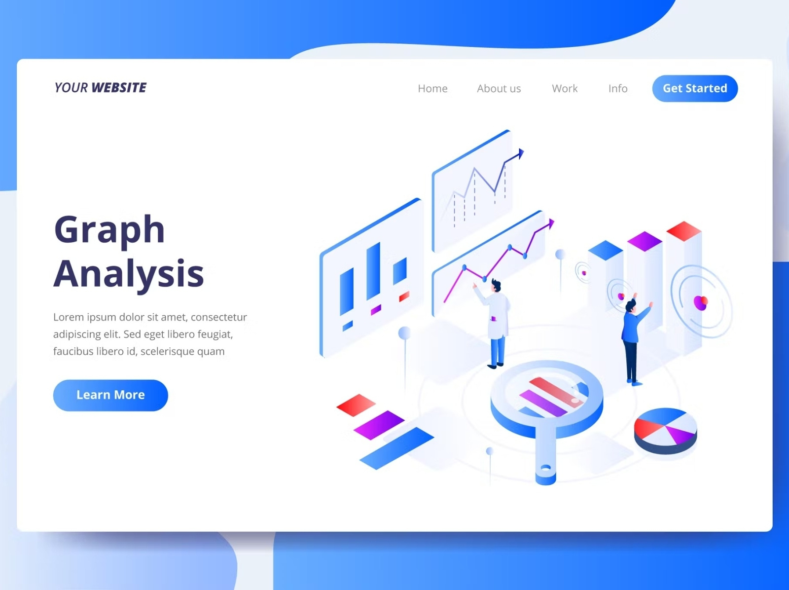 Graph Analysis - Landing Page by Data Designs on Dribbble