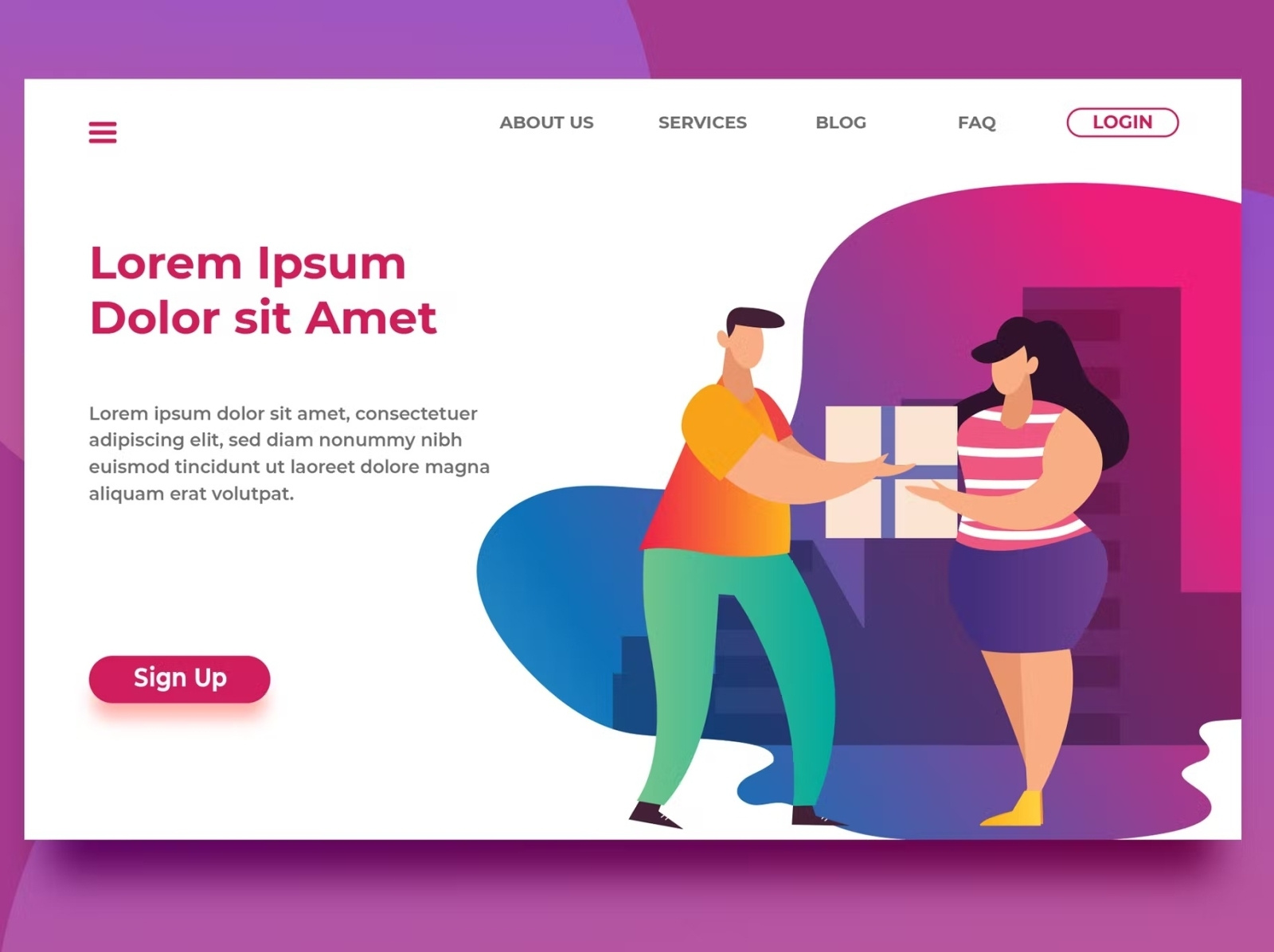 Delivery Services - Header Landing Page by Deborah Jones on Dribbble