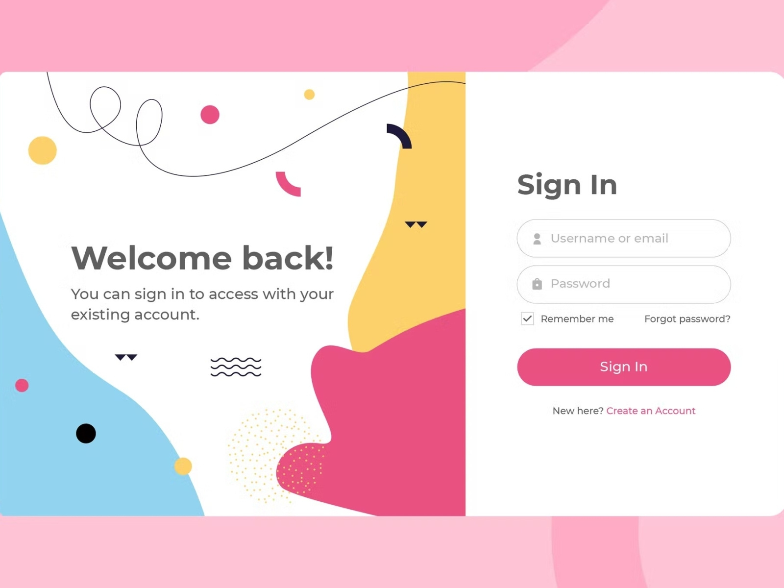 Free Login Page Screen by InfoGraphix on Dribbble