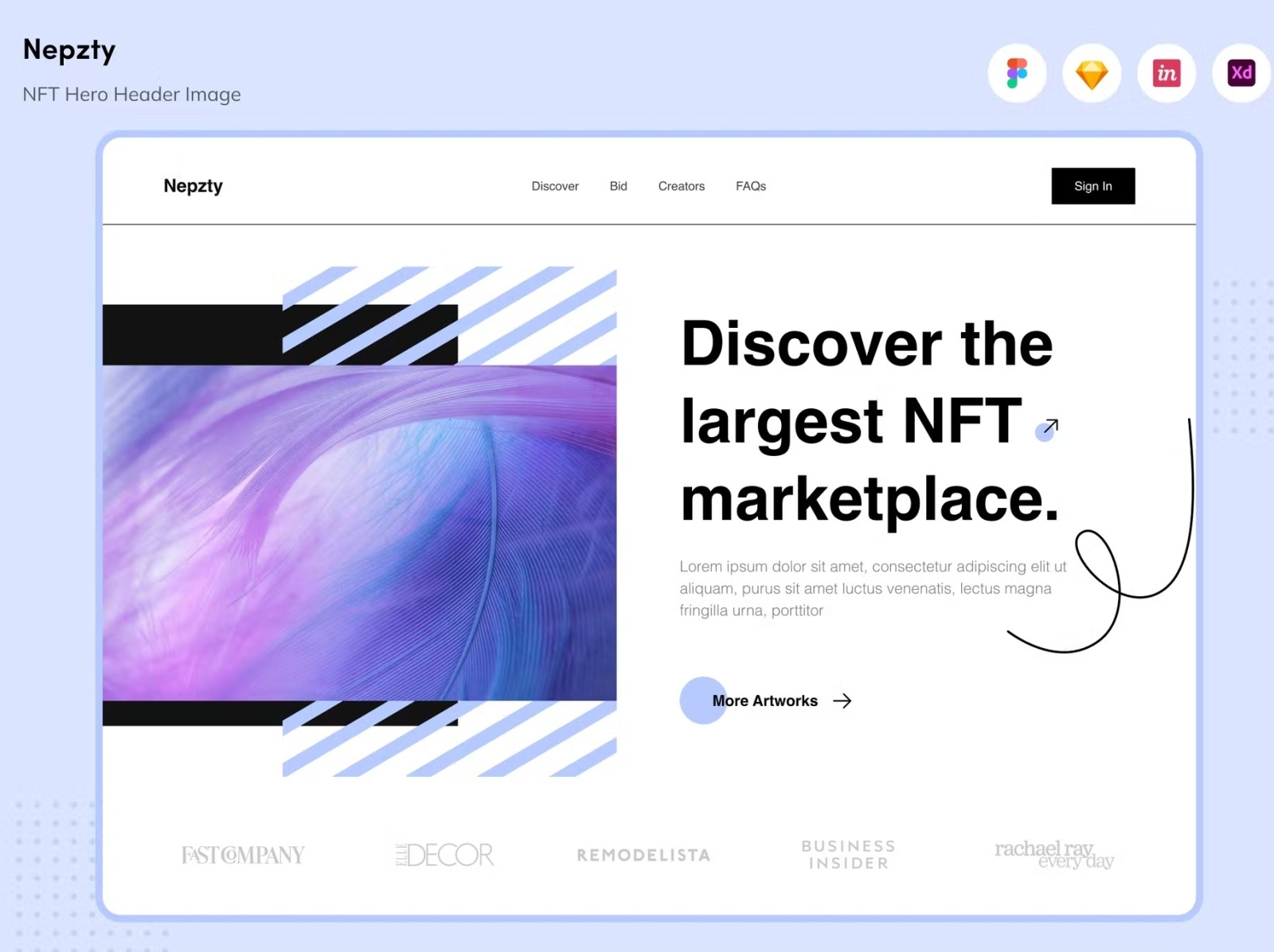 FREE Nepzty - NFT Hero Header Image by InfoGraphix on Dribbble