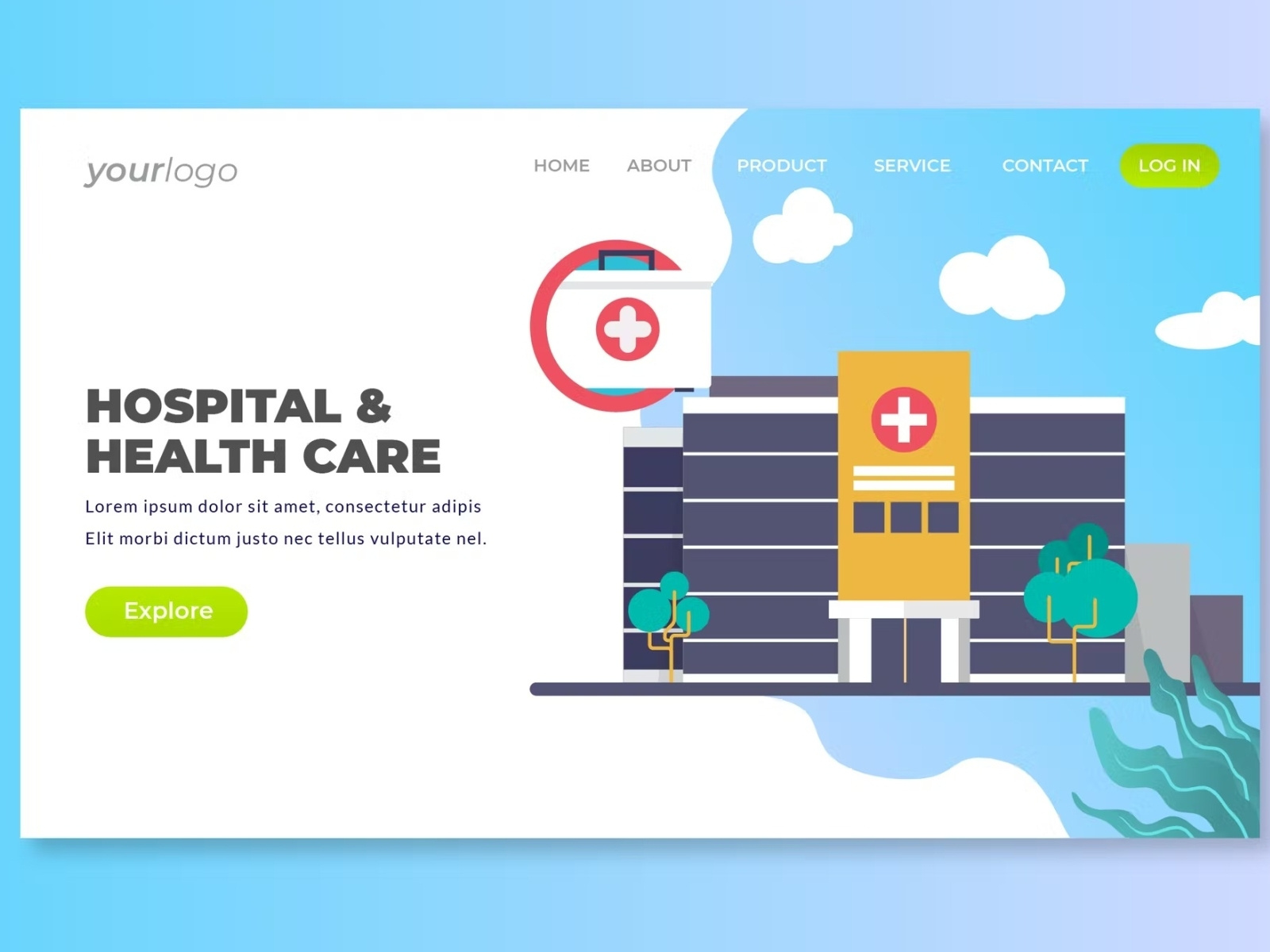Hospital & Health Care - Landing Page by Data Designs on Dribbble