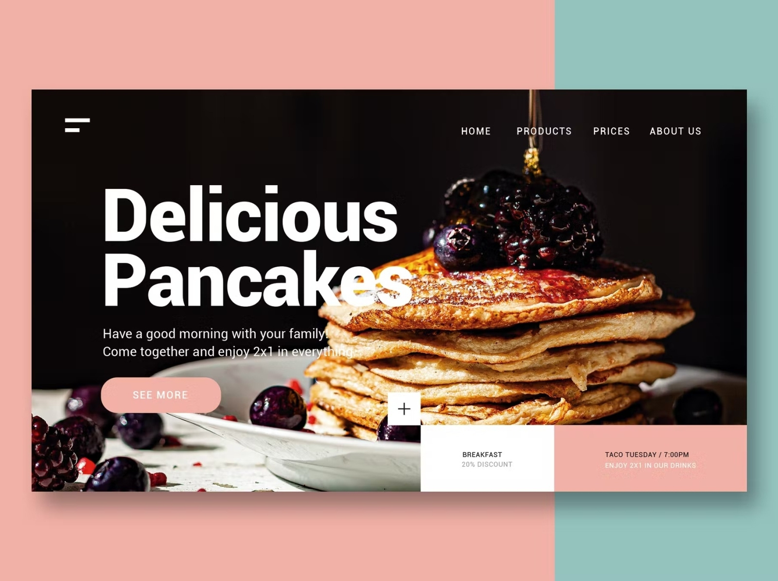 Breakfast & Pancakes - Landing Page by InfoGraphix on Dribbble
