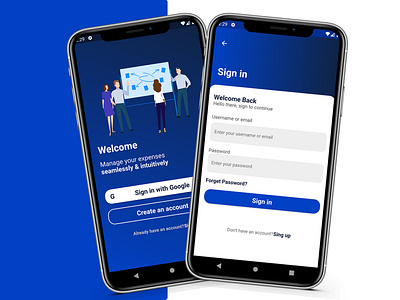 Authentication screen by Mehrab Bozorgi on Dribbble