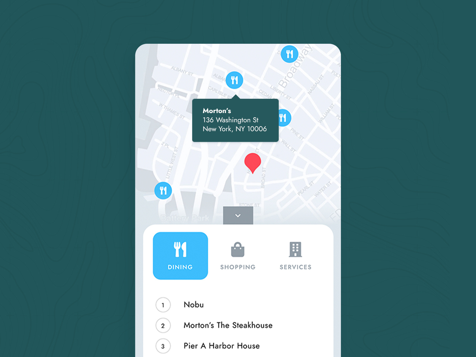 Real Estate Amenity Interactive Map by Michelle M. on Dribbble