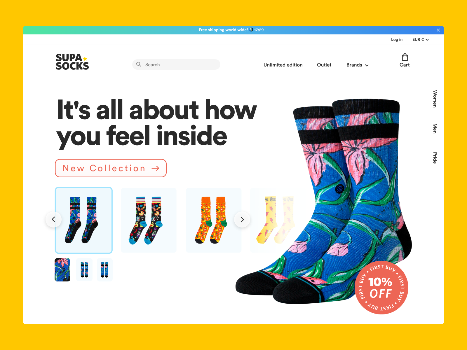 Campaign idea for a sock shop by Fernando Guevara on Dribbble