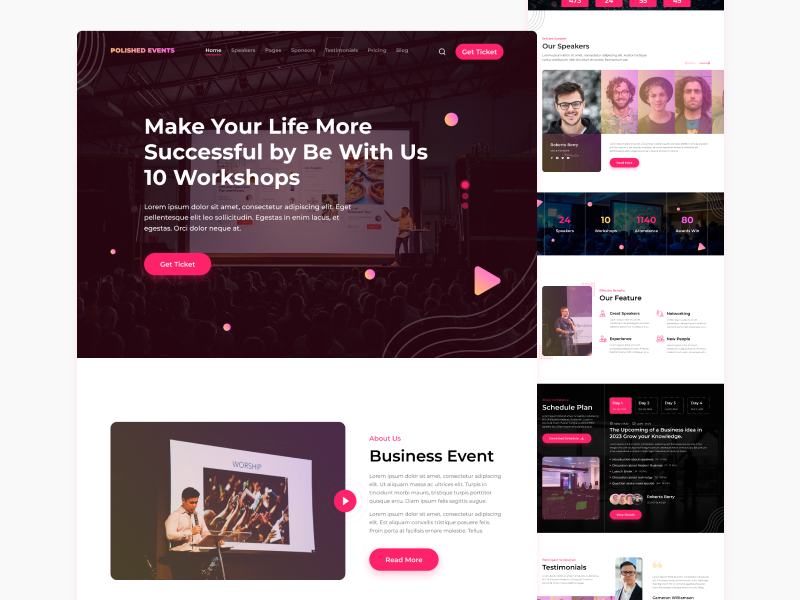 Business Event Landing Page Design by Sk ibrahim on Dribbble