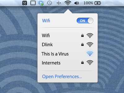 Mac OSX Wifi Menu Concept - Refinement by Jordan Ouellette on Dribbble