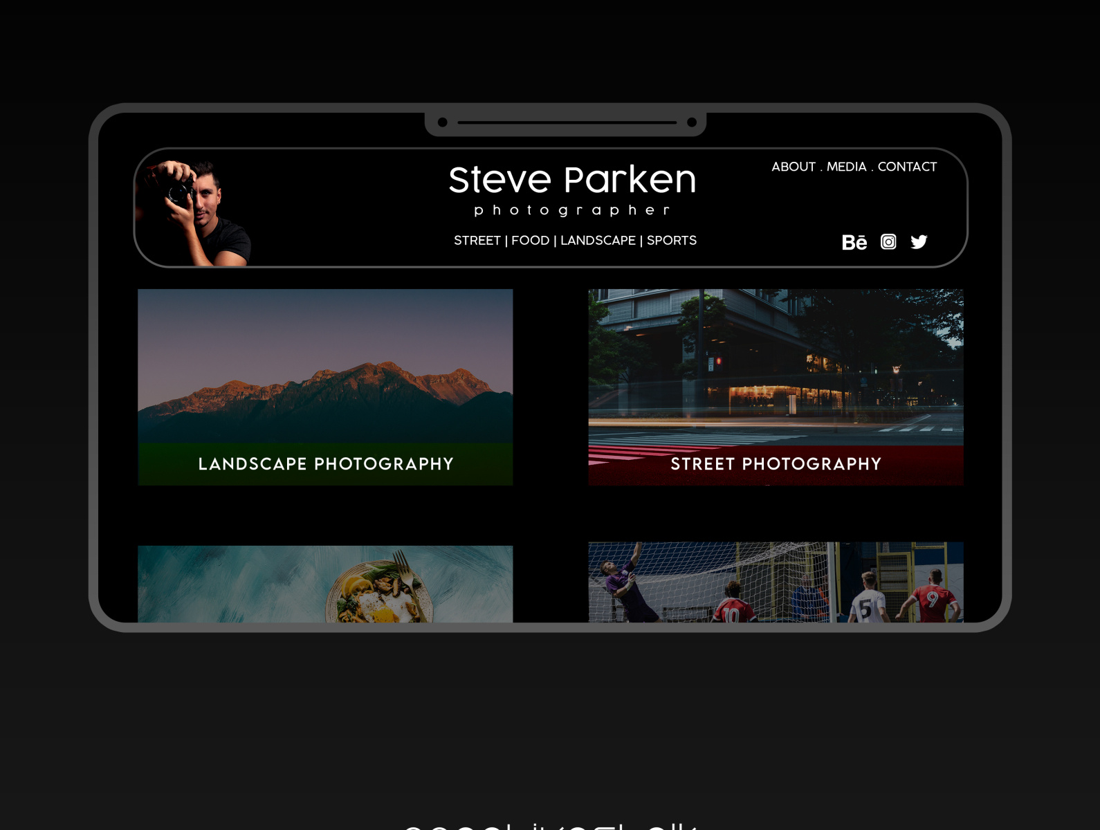 Dribbble - portfolio website interface slide 2.jpg by Vamsi Chilukuri