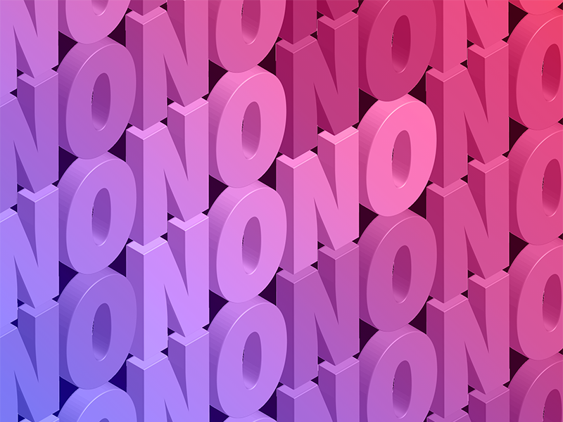 NO by Stefano Serrao on Dribbble