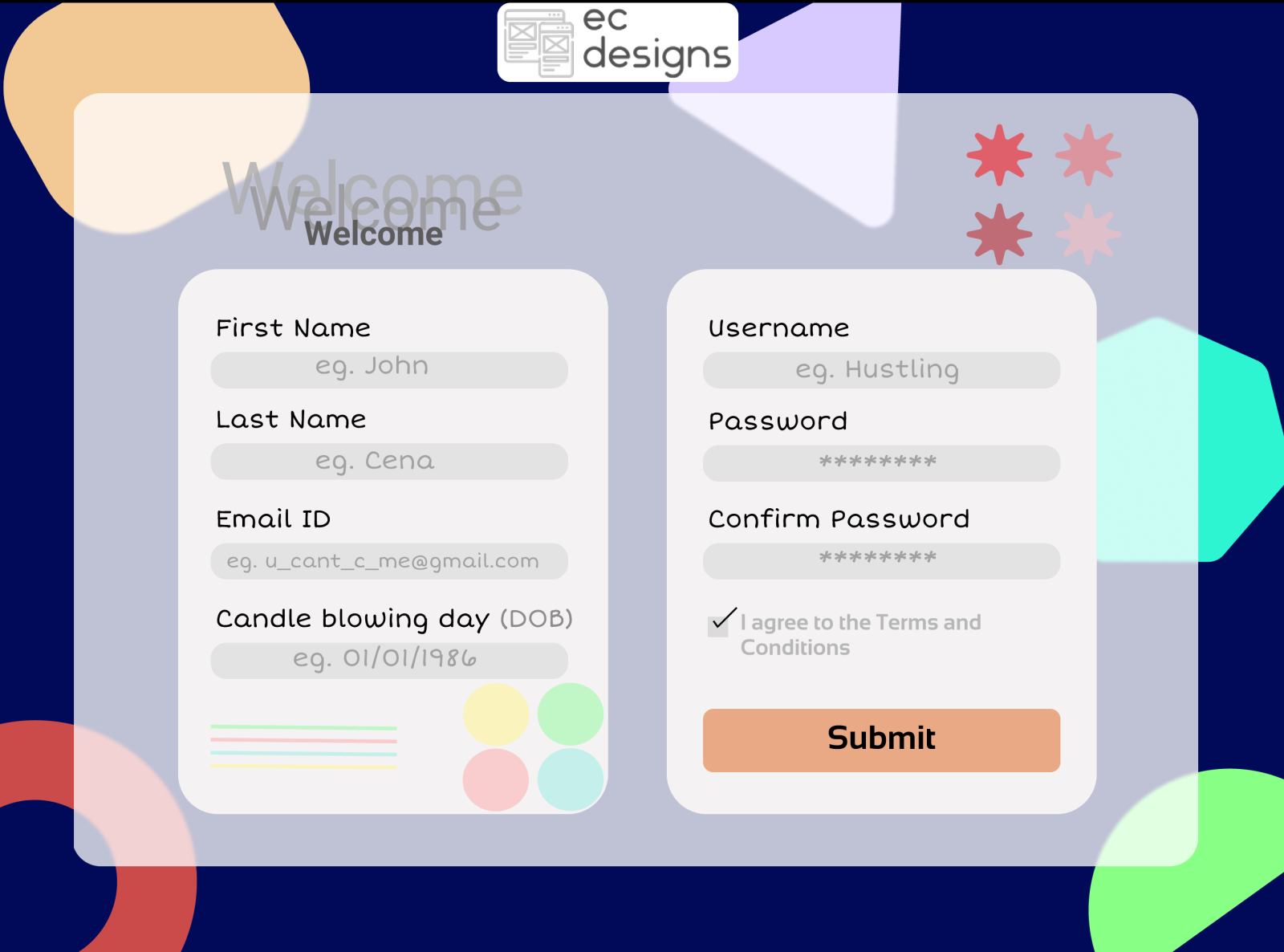 Sign Up Page by Eshaan Chhabra on Dribbble