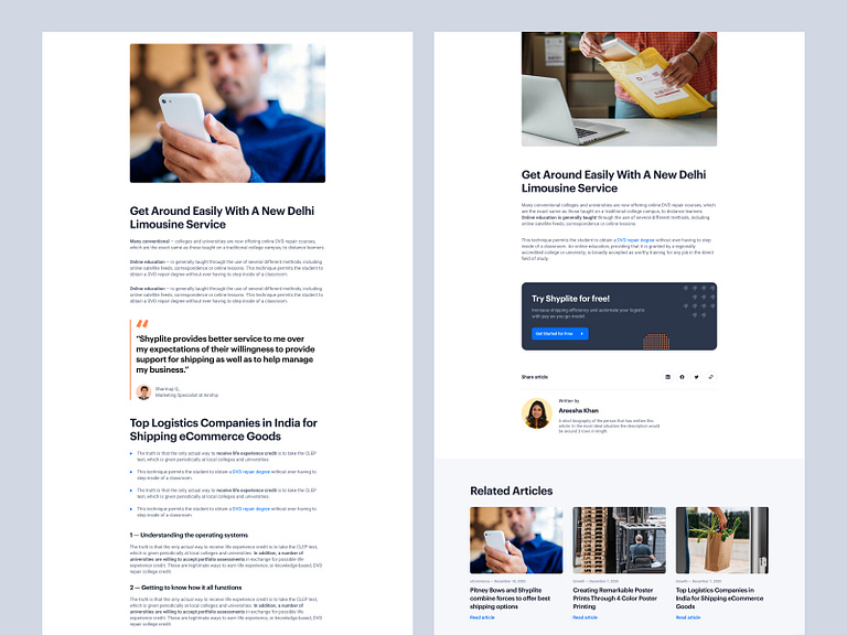 Shyplite - Blog by Filip Justić for Balkan Brothers on Dribbble