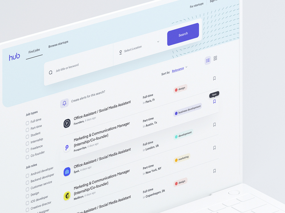TheHub - Search Jobs 01 by Filip Justić for Balkan Brothers on Dribbble