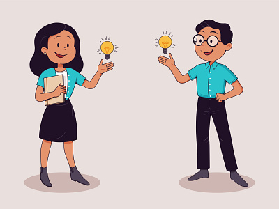 Helpful characters concept by Gisela Beer on Dribbble