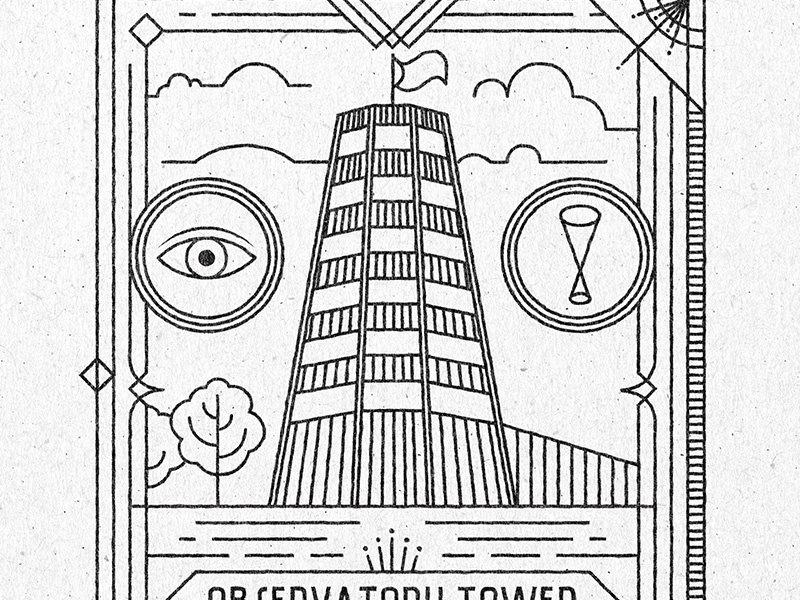 Tower Outline by Peter M Clark on Dribbble