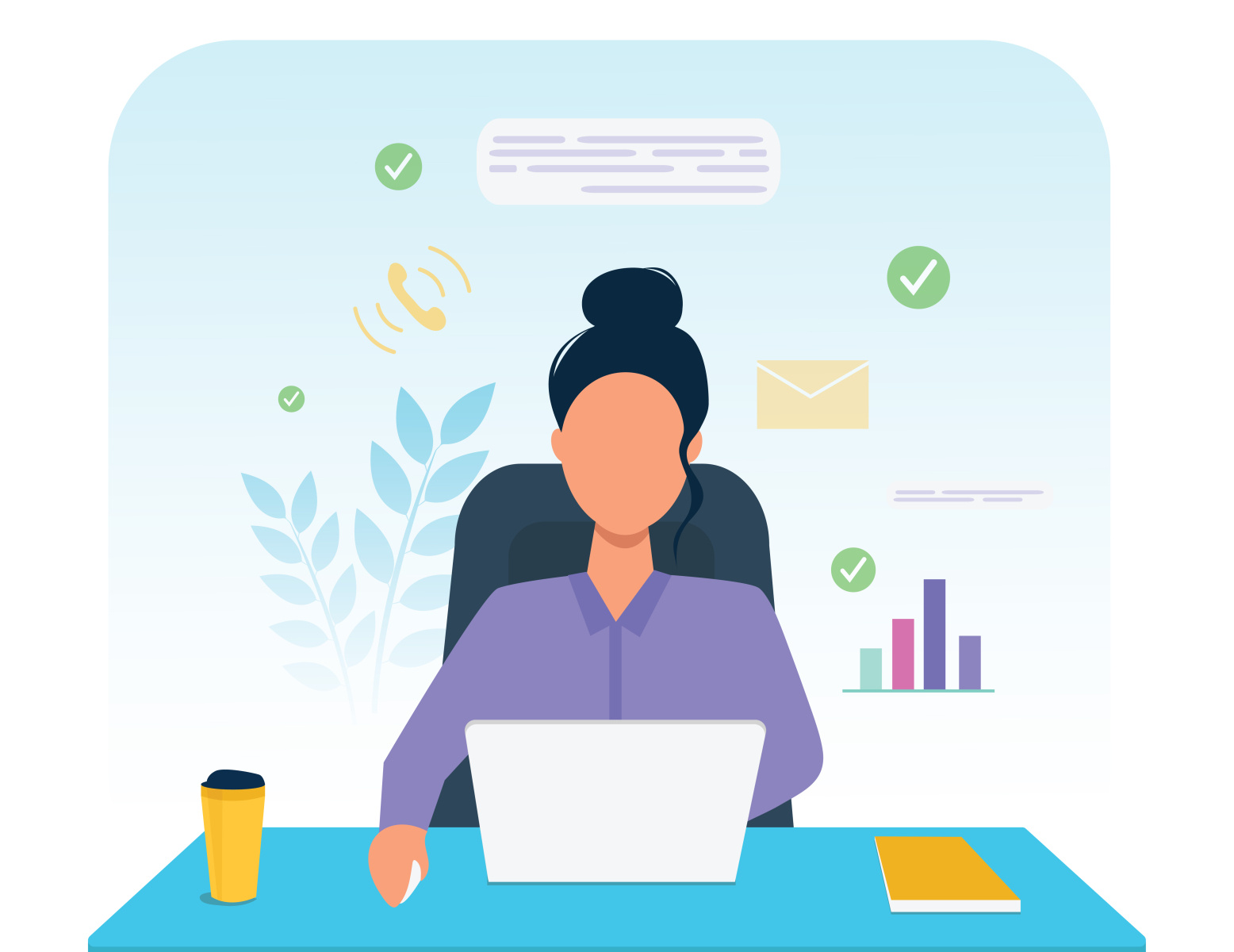 Flat illustration by Katerina on Dribbble