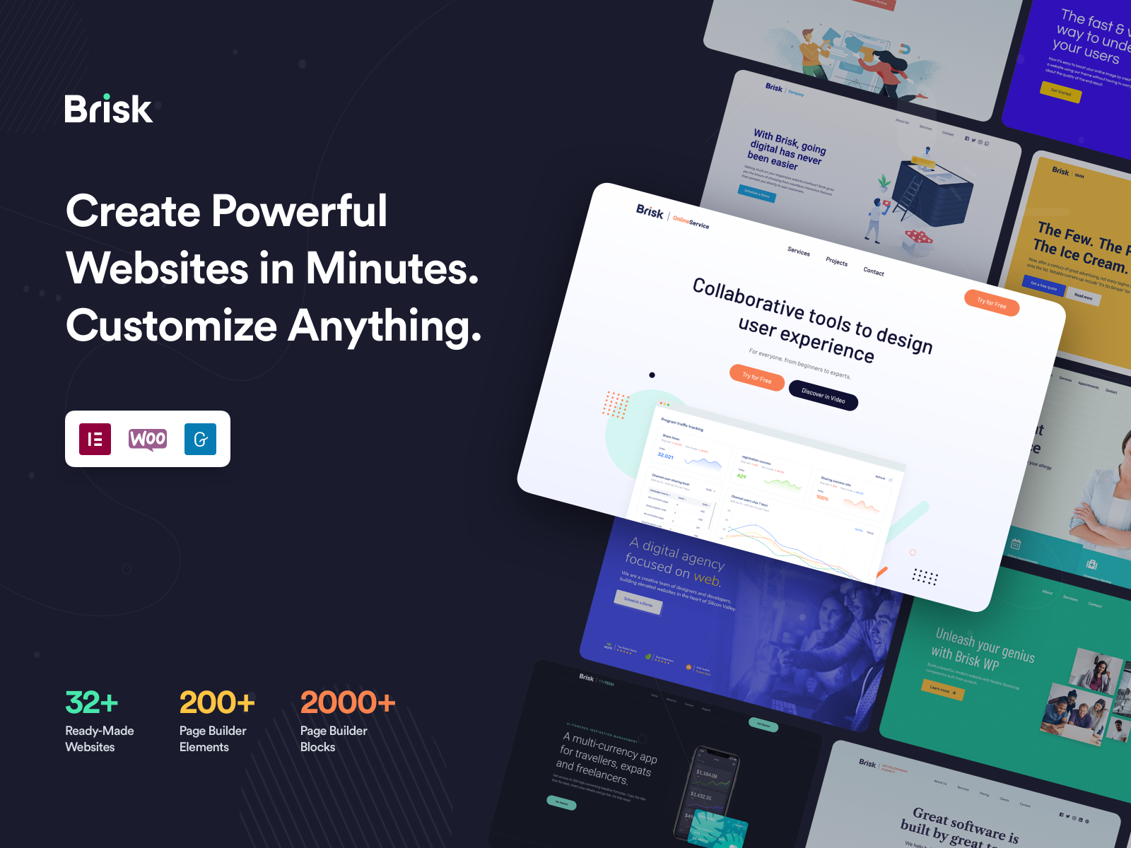 Brisk - Multi-Purpose Elementor WordPress Theme by UiCore on Dribbble