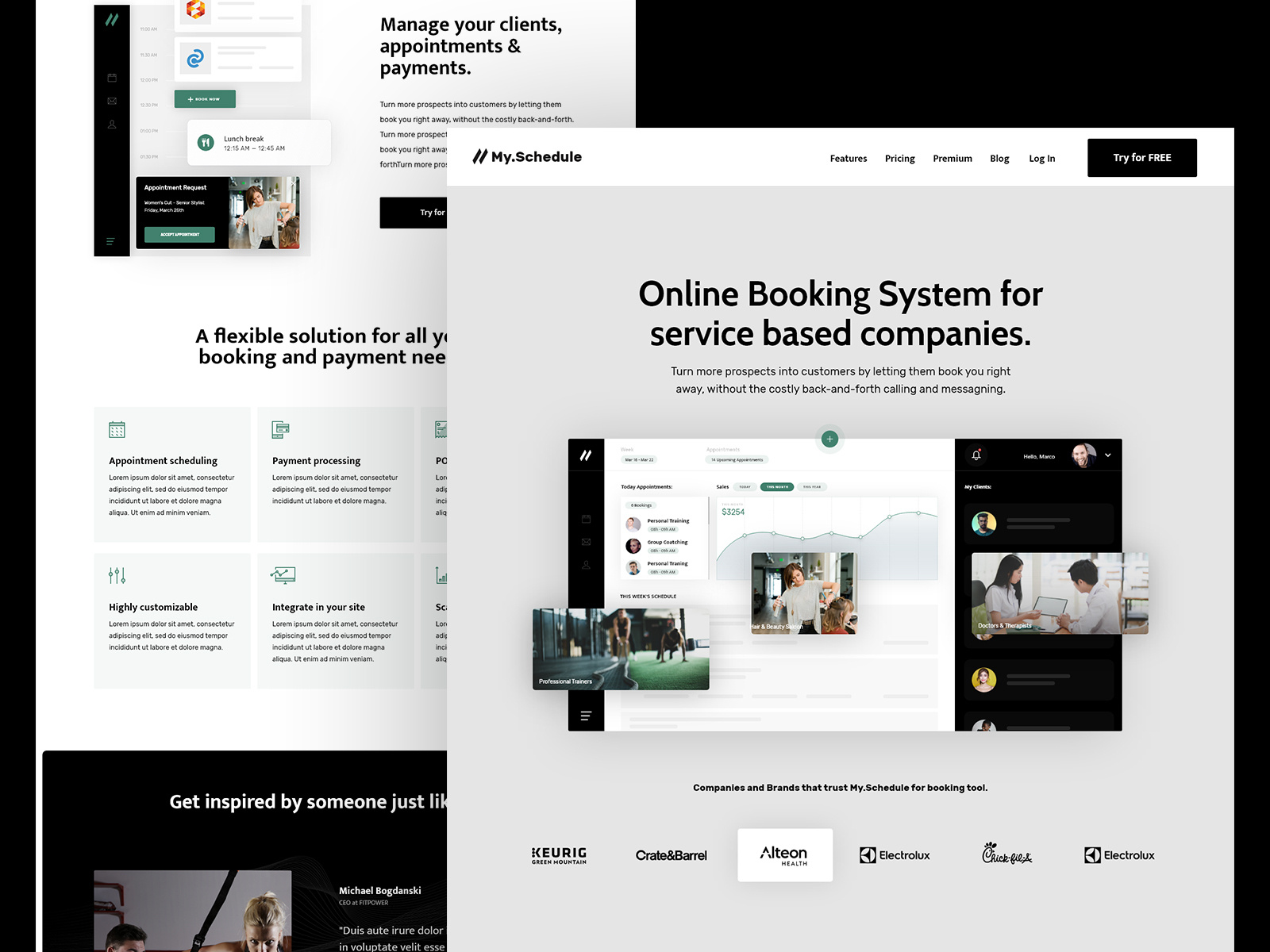 My Schedule | Homepage by Antonio Stojceski on Dribbble