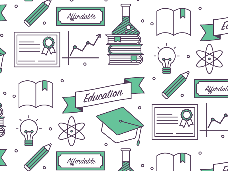 Education Icons Pattern by Amelia Thompson on Dribbble