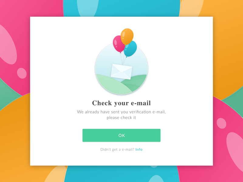 Verification email illustration by Daria on Dribbble