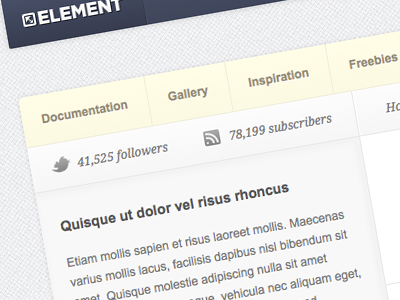 Element WordPress Theme - Coded by Alex Pascal on Dribbble