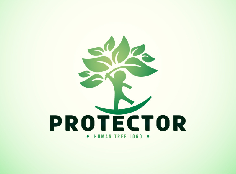Protector Human Tree Logo by Vyraz on Dribbble