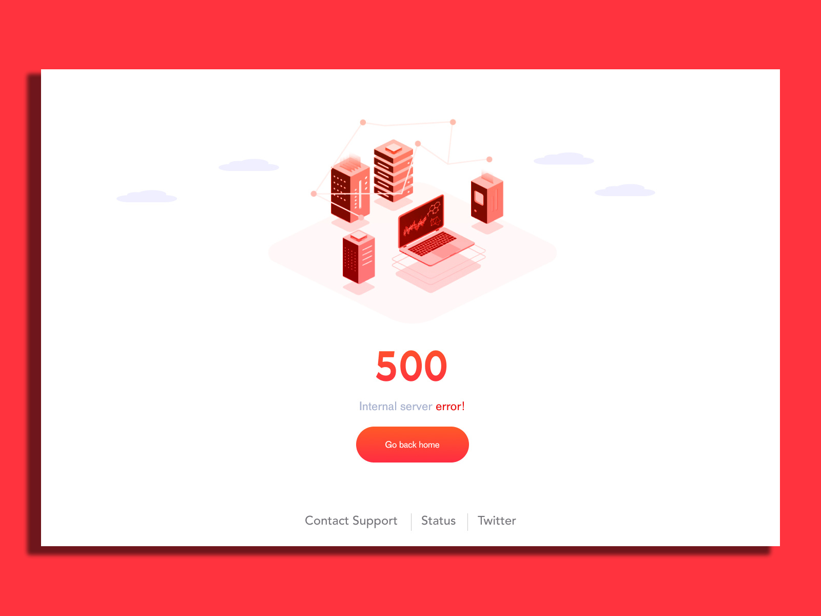 500 Internal Server Error Page UI By Md Abu Syed On Dribbble