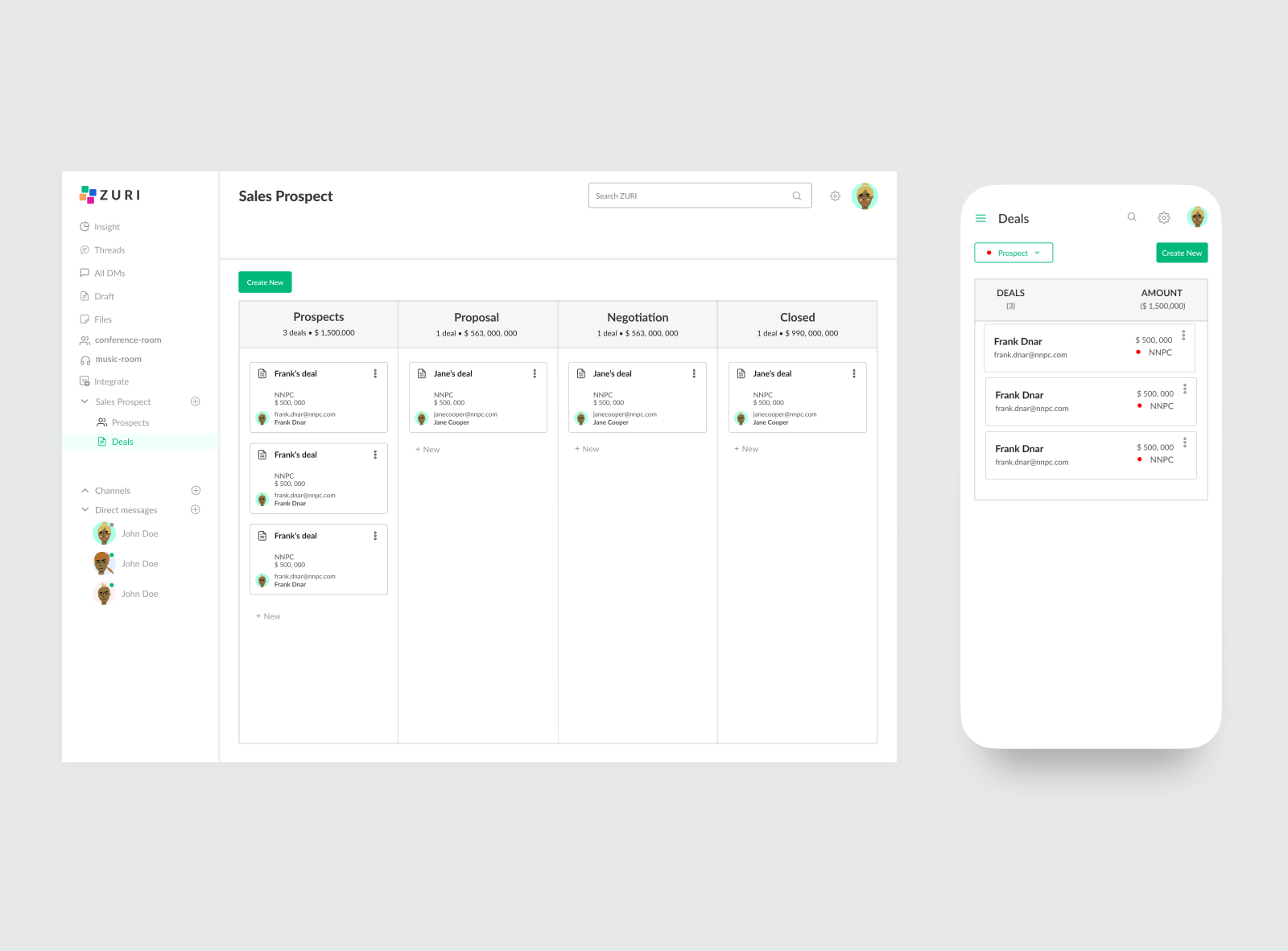 Simple sales prospect responsive design by Goodness Ohanyere on Dribbble