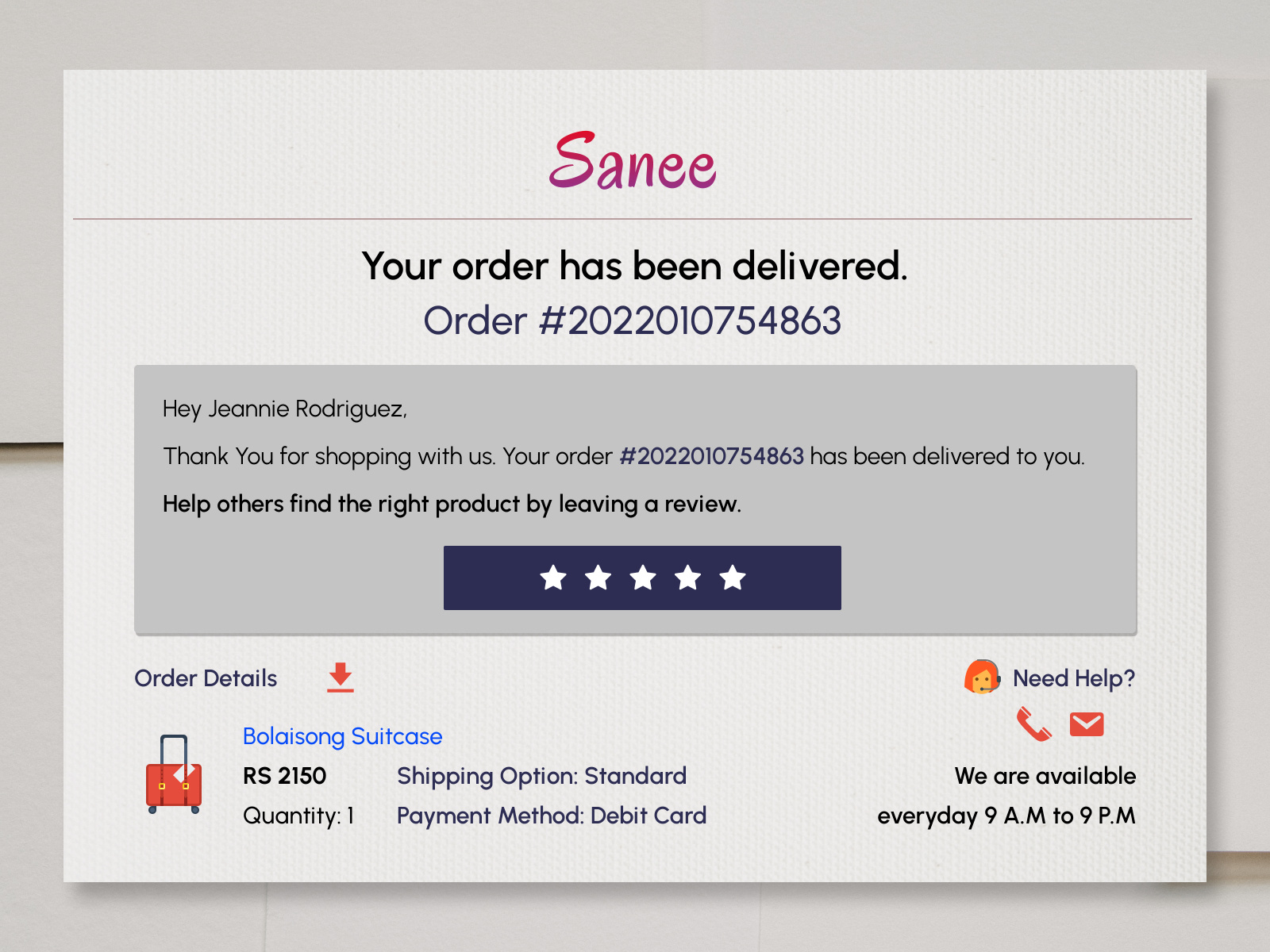 Email Receipt UI by sandeep rupakheti on Dribbble