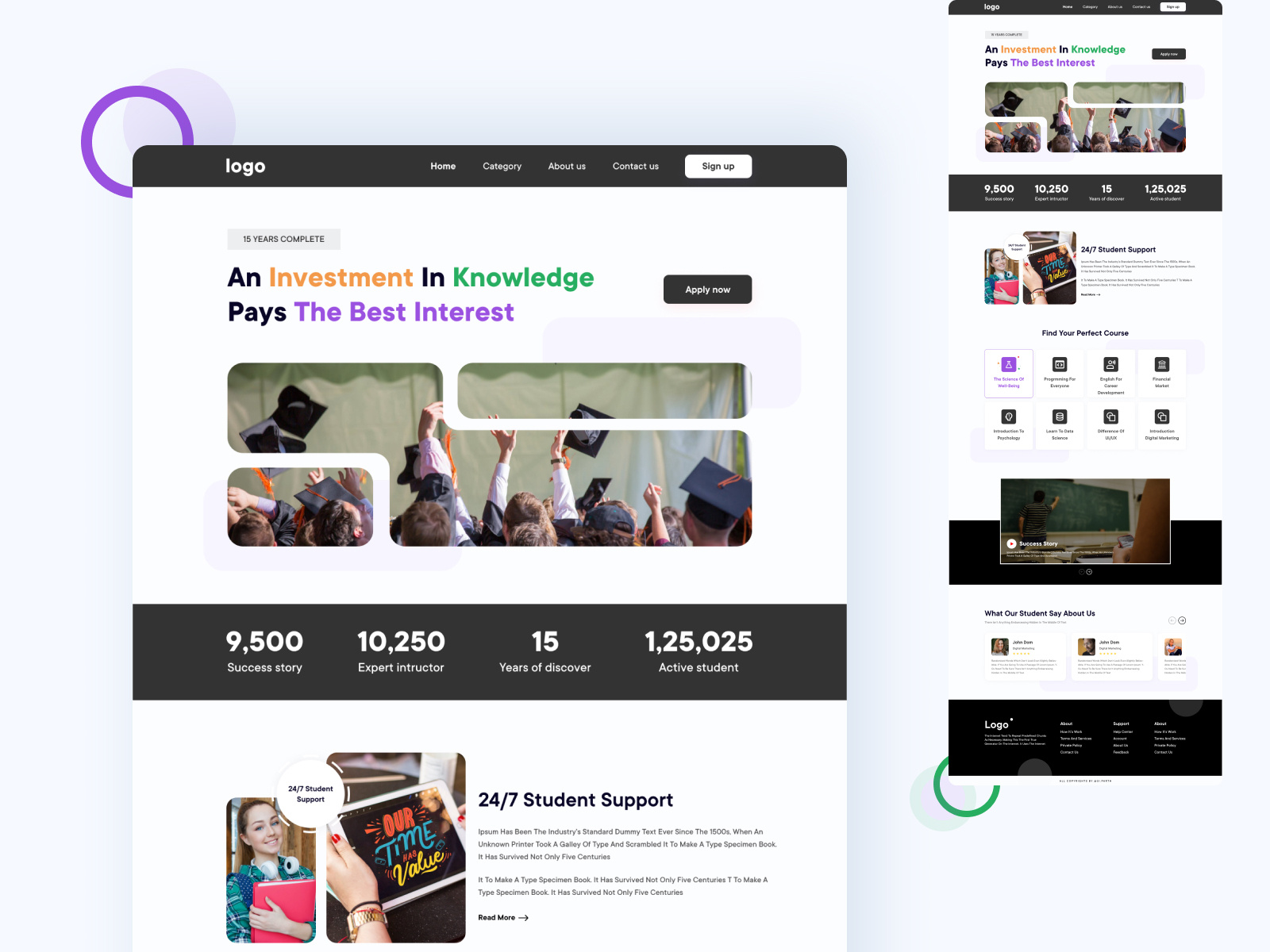 Education website by Parth kava on Dribbble