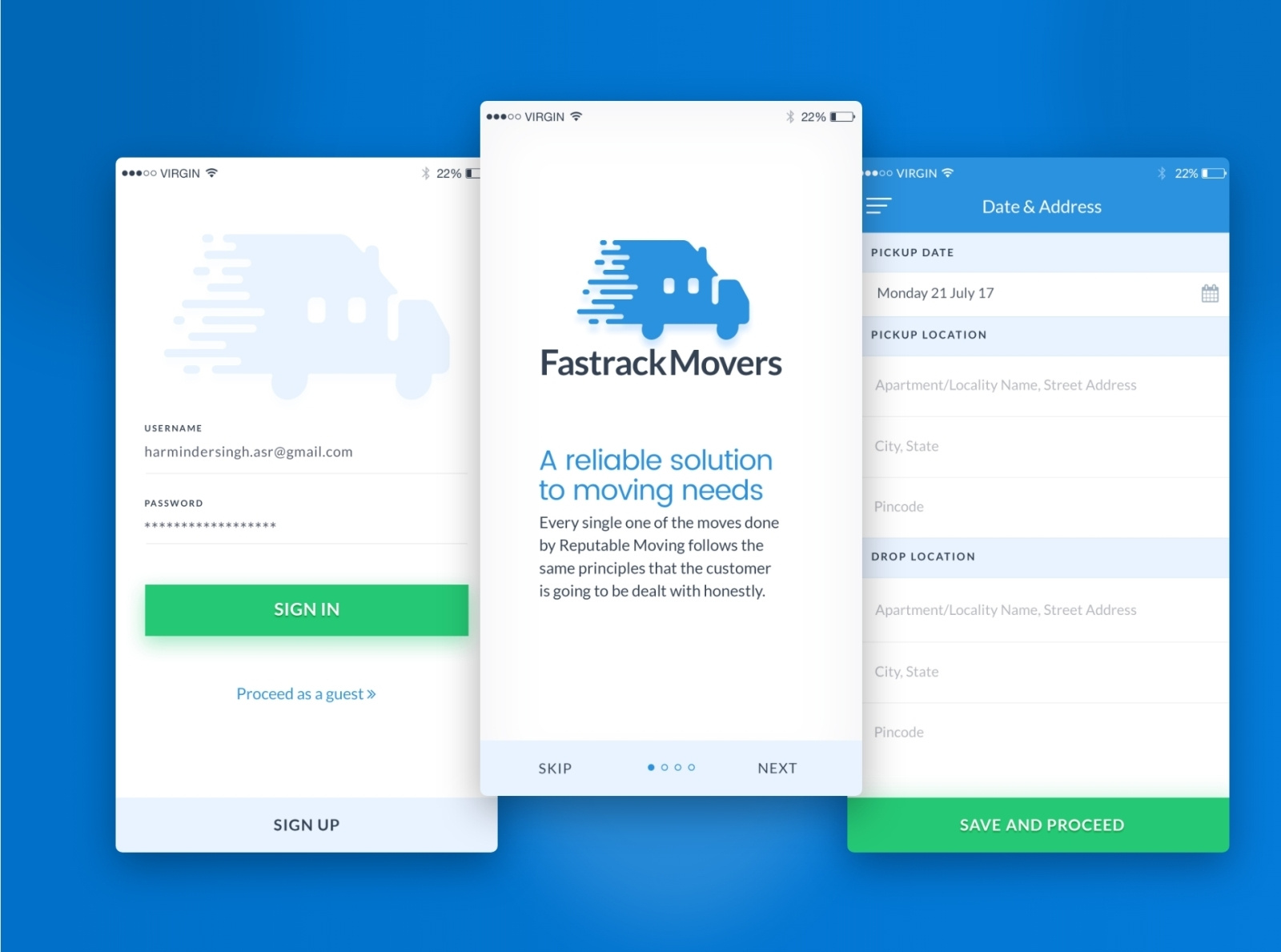 Fastrack Mobile App Design Project by UI/UX Freelancer on Dribbble