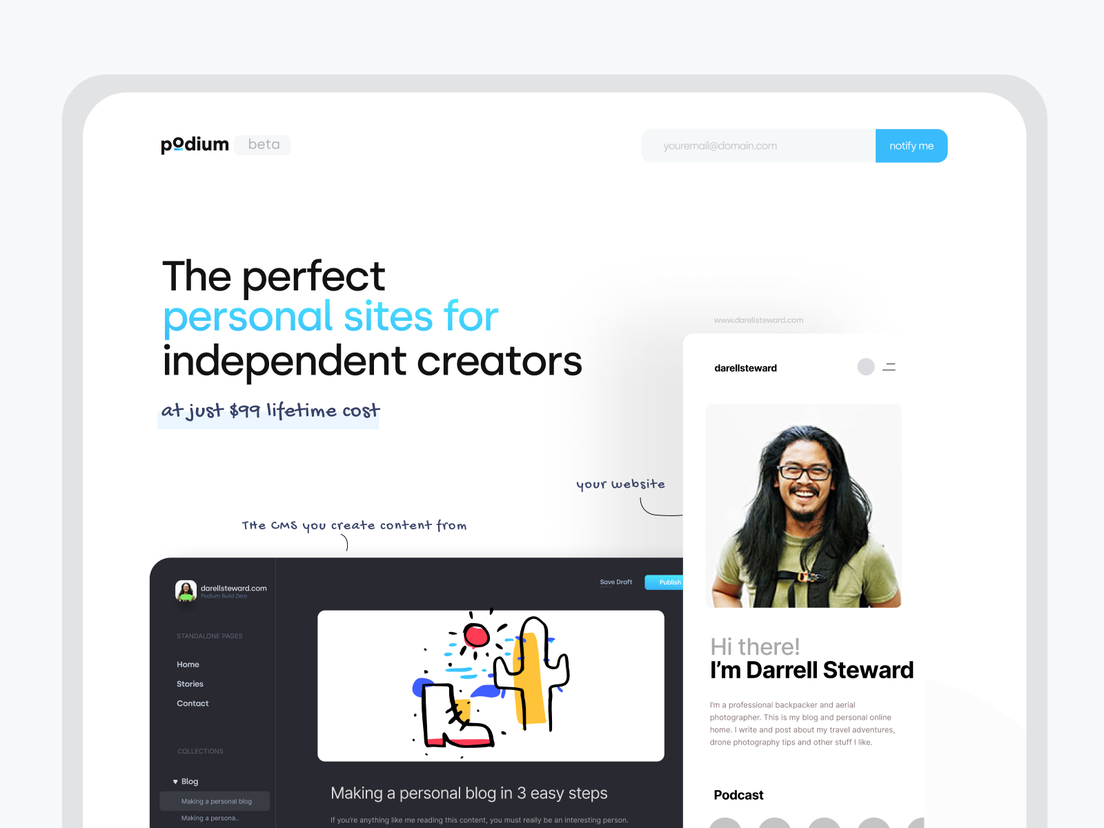Podium Landing Page by Praneeth Pike on Dribbble
