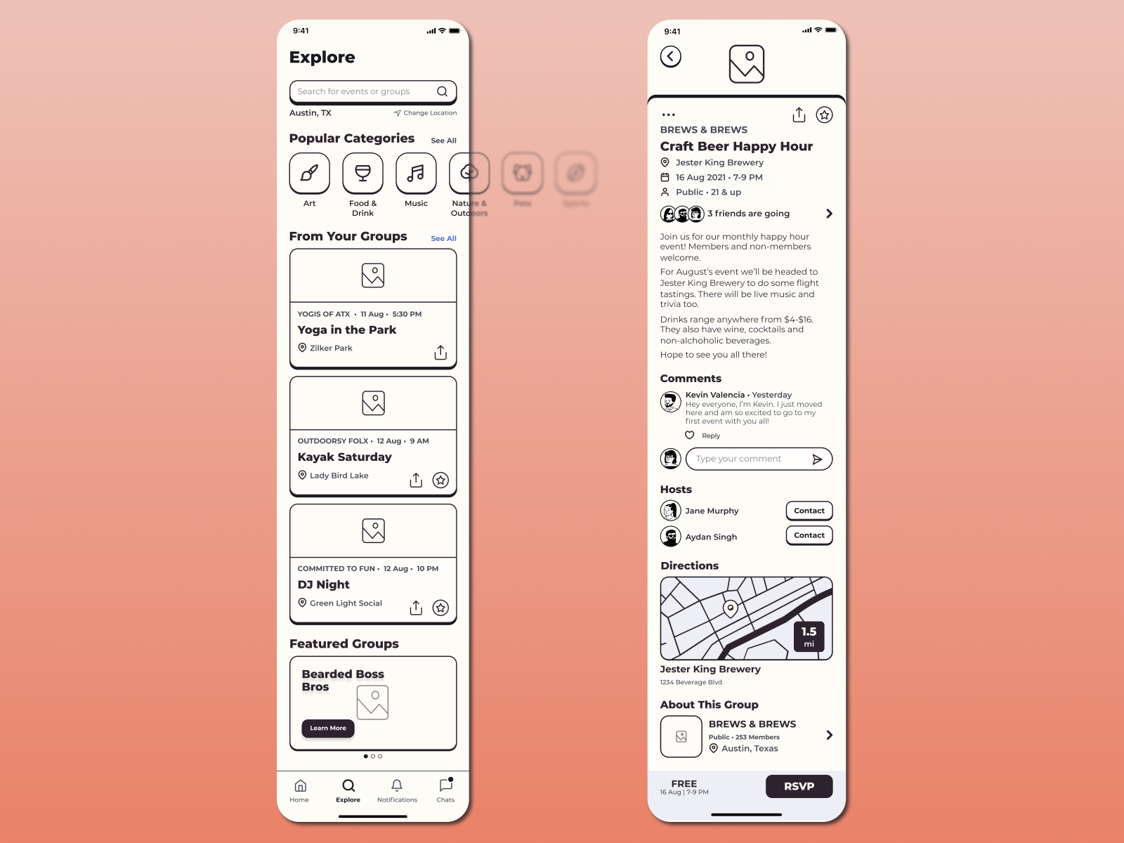 Local Event Finder App by Ranae Fithian on Dribbble