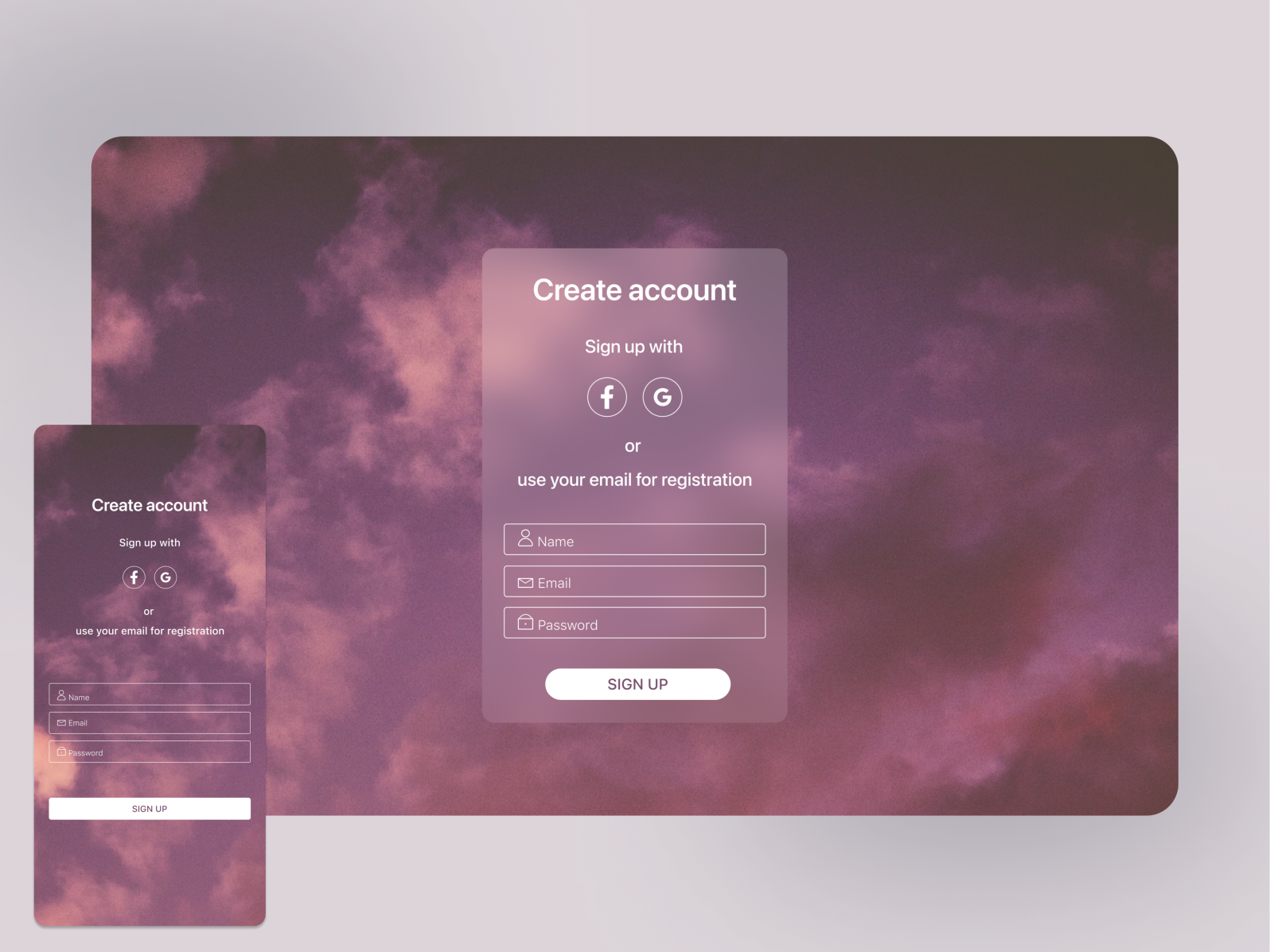 Daily UI Challenge 001 | Moonlight Festival sign up page by Albane ...