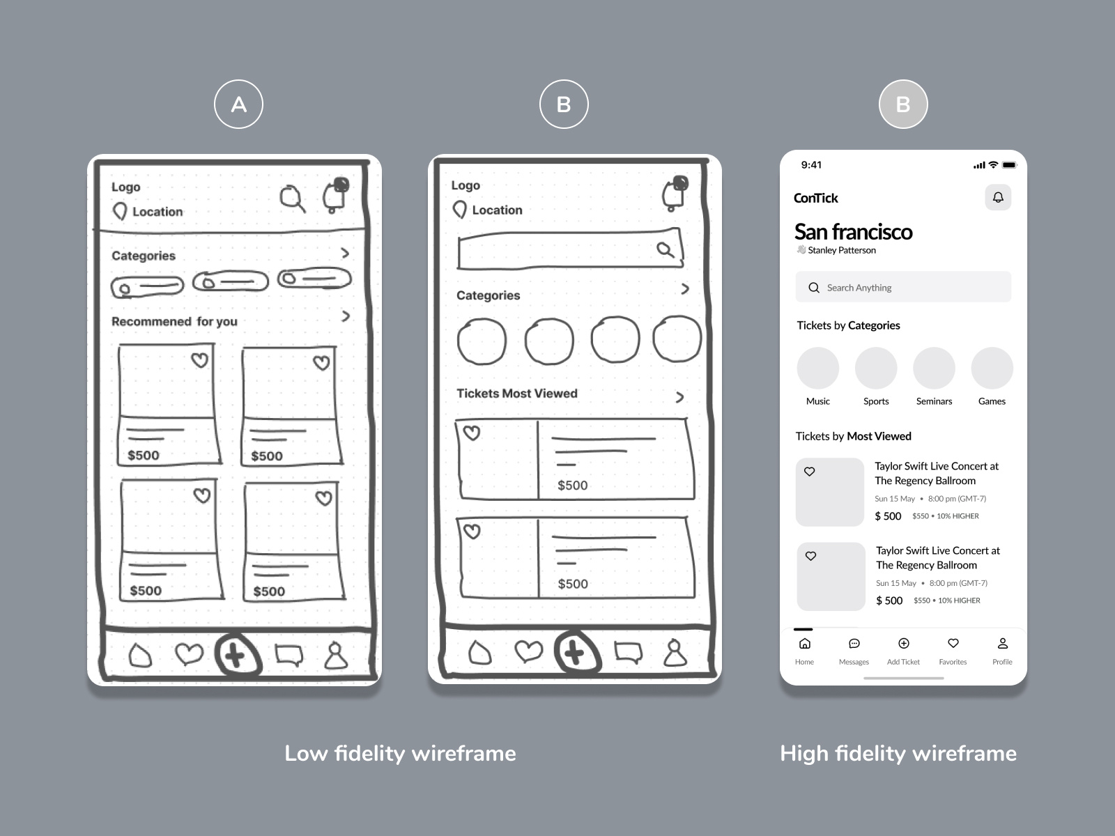 App wireframe by Jinal Shah on Dribbble