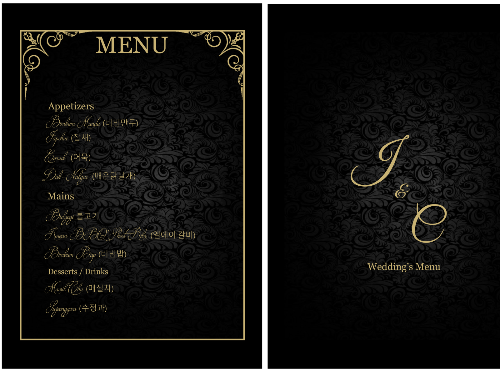 Wedding Event Menu by Indhyra Sasti Widya Utama on Dribbble
