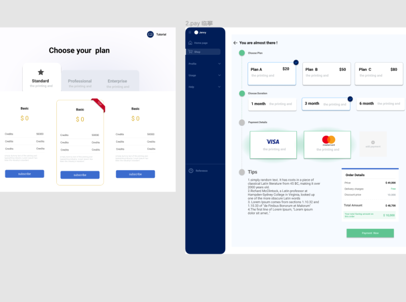 Payment Page by Huan J. on Dribbble