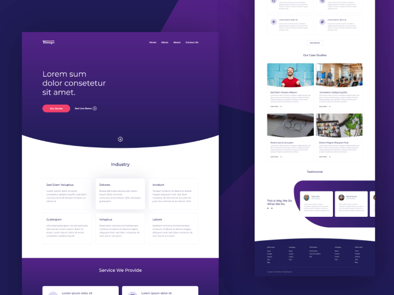 Landing page design template by Web Stan on Dribbble