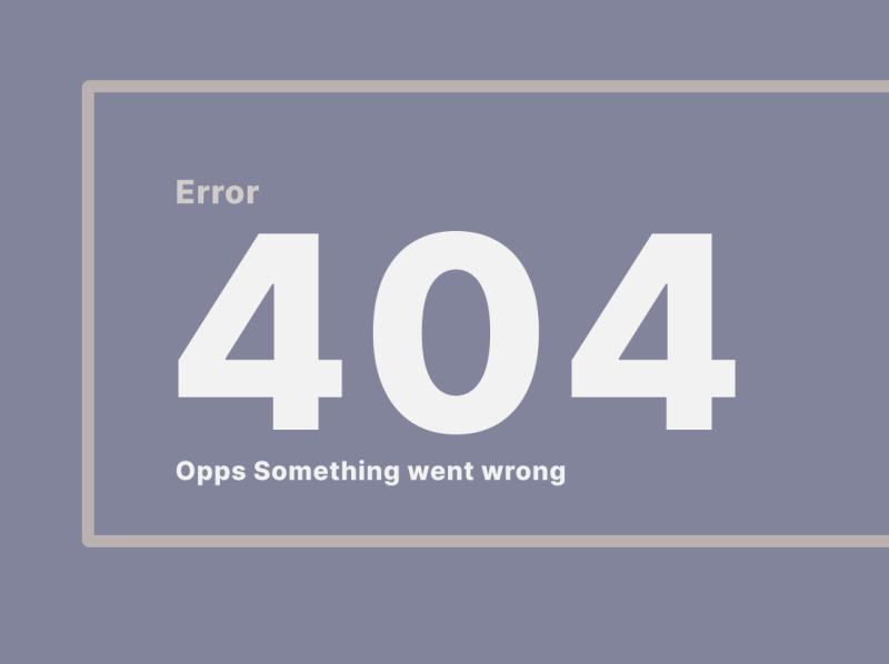 Error Page by Loyalty Josh on Dribbble