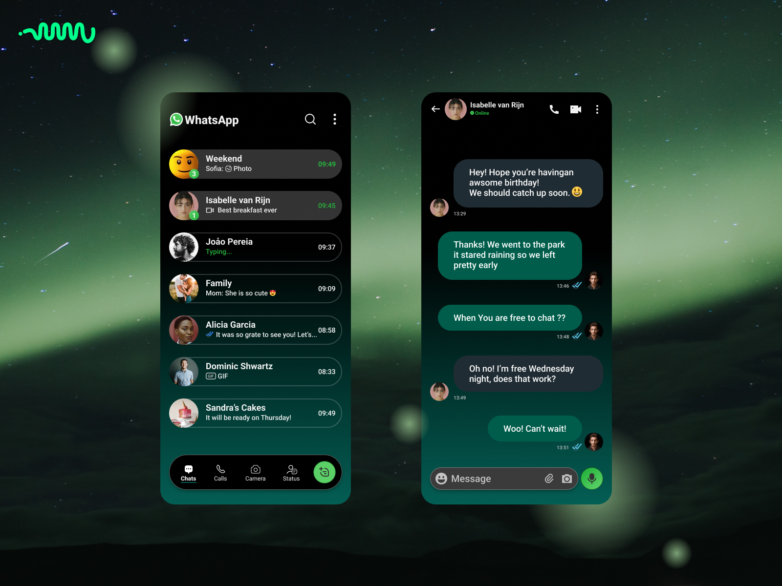 Direct Messaging App (WhatsApp) by Maciek Przywara on Dribbble
